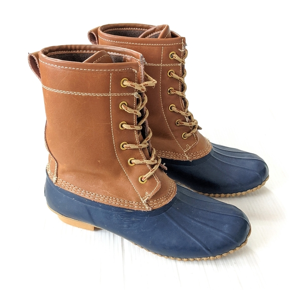 Khombu | Shoes | Khombu Letty Brown Leather Laceup Insulated Duck Boots ...